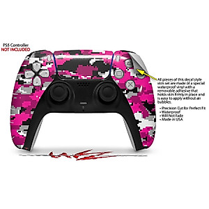 WraptorSkinz Skin Wrap compatible with Sony PS5 DualSense Controller WraptorCamo Digital Camo Hot Pink (CONTROLLER NOT INCLUDED)