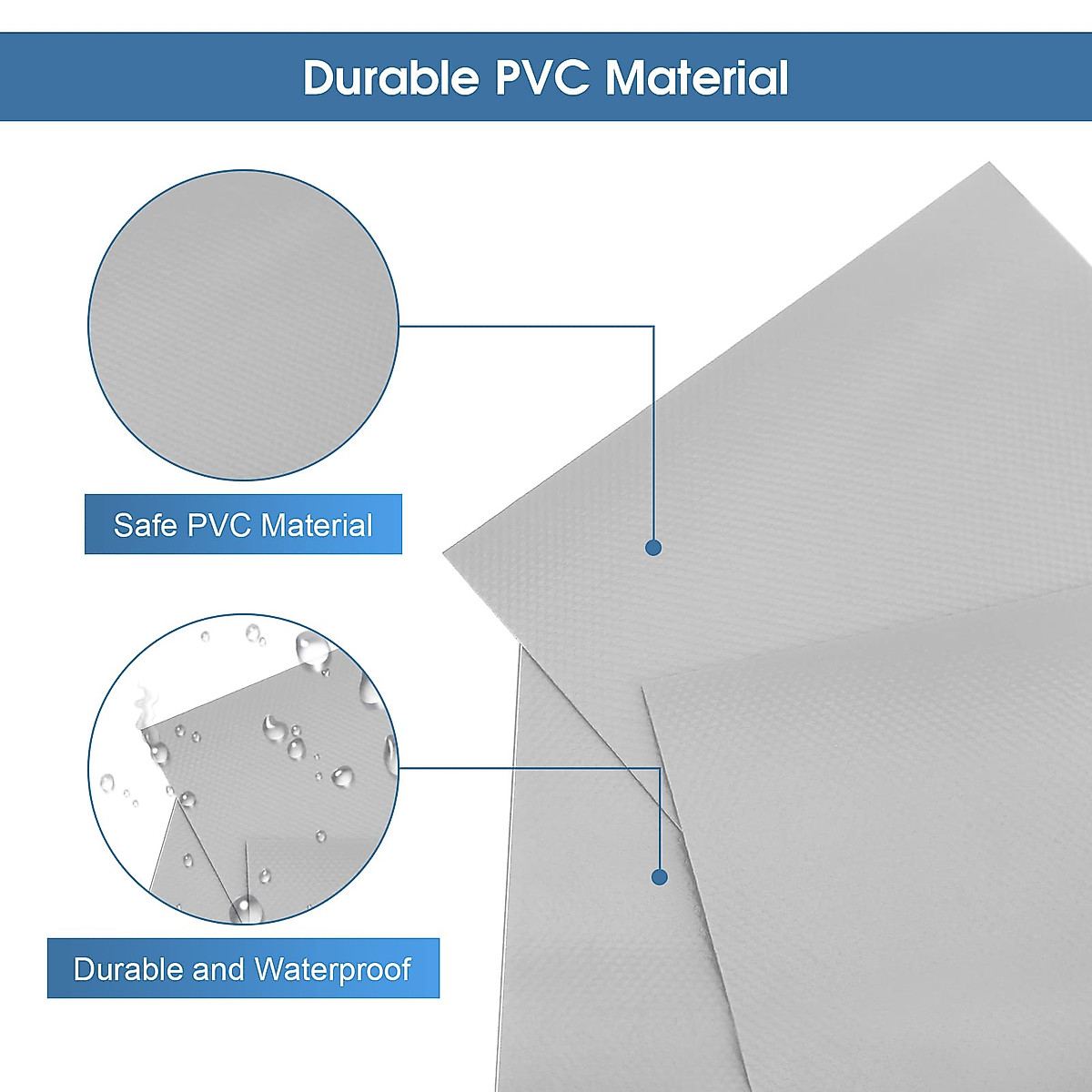 Yosoo Inflatable Kayak PVC Patches, 3Pcs Inflatable Boat Repair Patches, Inflatable Kayak Repair Patches, Waterproof Patches Repair Kit for Repair Inflatable Boat Kayak Canoe Swimming Pool (Grey)