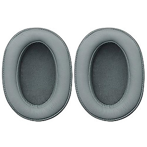 Geekria QuickFit Protein Leather Ear Pads Replacement for Sony MDR-100A MDR-100AAP MDR-H600A Headphones Earpads, Headset Ear Cushion Repair Parts (Grayish Green)