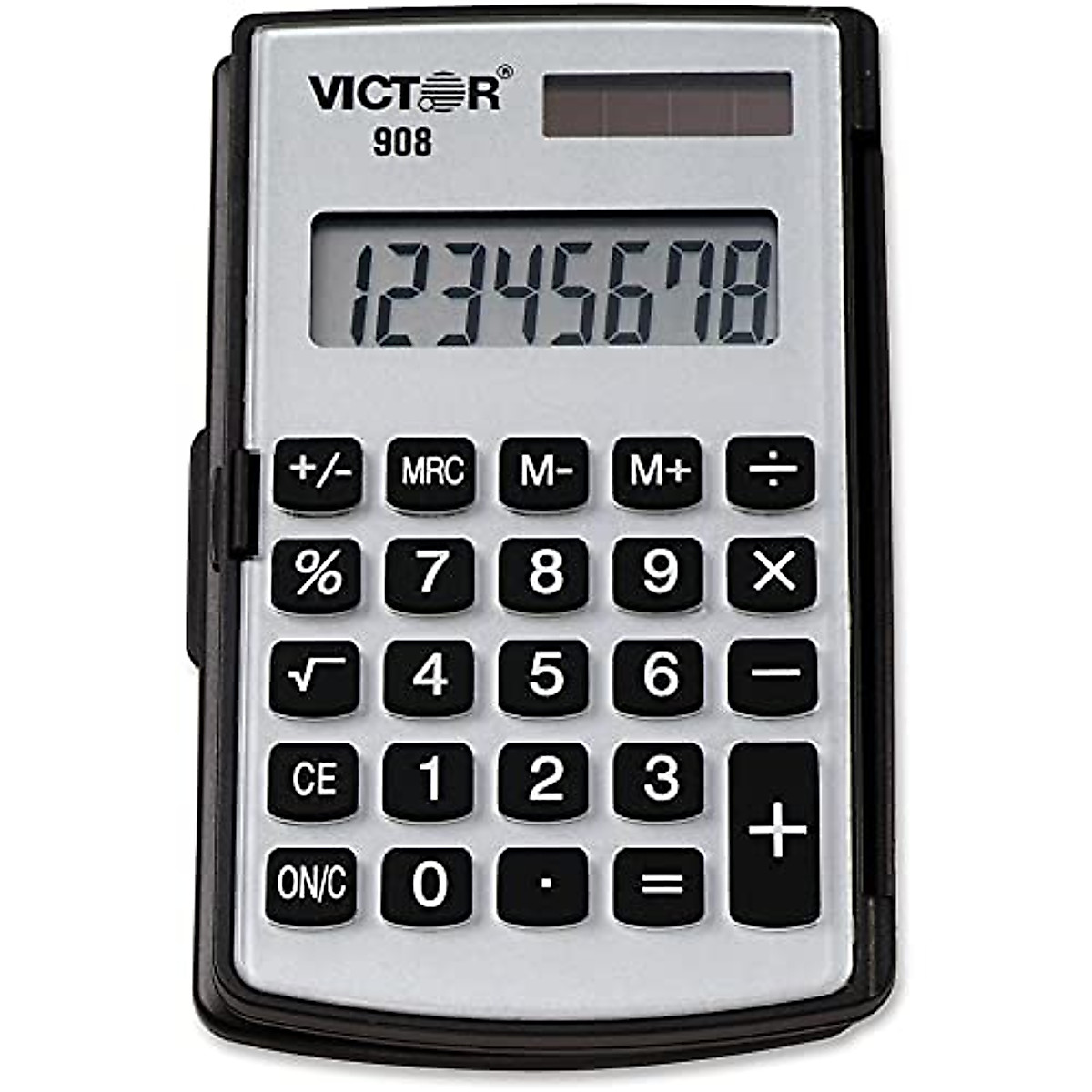 Victor 908 Standard Function Calculator, Black, 2.9" x 4.4" x 0.4"