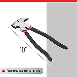 Bates- Fencing Pliers, 10-Inch, Multi Tool Fence Pliers, Fence Tools, Barbed Wire Fence Tools, Fencing Tools, Fence Cutter, Nail Puller Pliers, Staple Puller, Cutting Pliers