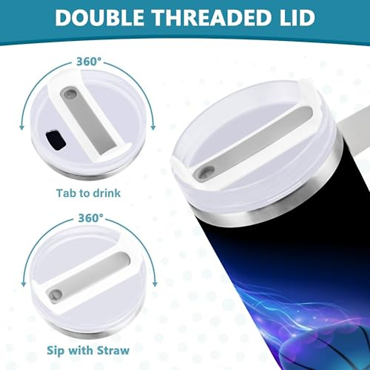 Caikeny Insulated Tumblers with Lid and Straw Basketball Ball 30 oz Reusable Stainless Steel Cup Flames Lights Water Bottle Coffee Travel Tumbler Mug for Women Men