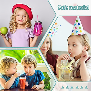 4 Set Reusable Straws Silicone Drinking Straws with Cleaning Brush and Case Portable Reusable Straws for Cold or Hot Drinks Picnic Party Travel Outdoors