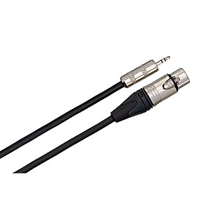 Hosa MXM-001.5 Camcorder Microphone Cable, Neutrik XLR3F to Hosa 3.5 mm TRS, 1.5 ft