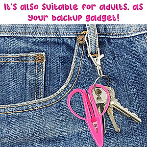 3 Pieces Mini Scissor Travel Scissors Tiny Small Scissors Portable Snips Scissors for Sewing Craft Scissors with Cover for Women Girls Embroidery Fabric Thread, 2.56 x 1.65 Inch, Pink