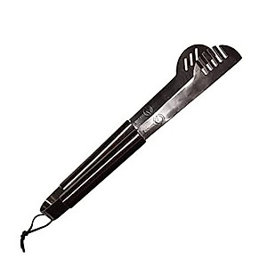 Cave Tools 17" Long Handle Stainless Steel Grill Tongs with Locking Bracket - BBQ Grill Accessories