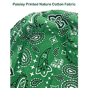 Cotton Doo Rags Skull Bandana Motorcycle Dew Rags Head Wrap Cycling Sweat Hard Helmet Liner Paisley Chef Hats Do Rag Welder Welding Rag Caps for Men and Women (Paisley Pack)