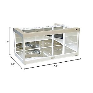 White Collectible Display Show Case Illumicase+ with LED Lights & Mirror Base & Back for 1/64 1/43 1/32 1/24 1/18 Scale Models by Illumibox MJ7710 MW