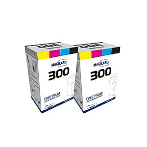 Bodno 2 x Magicard 300 Printer MC300YMCKO/2 Color Ribbon - YMCKO - 300 Prints Software Demo Card