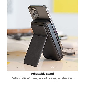mophie Snap+ Powerstation Wireless Stand - Black - Compatible with MagSafe Enabled iPhones or Any Qi-Enabled Smartphones, Including Apple, Samsung, or Google Phones