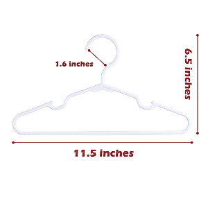 MJRASG 120 Pack White Plastic Non-Slip Baby Hangers, Heavy Duty, Flexible, Slim