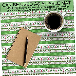 CORHAD Sheet Sewing Patchwork Stocking Christmas Printed Elk Green Quarters Linen Supplies with Art Scrap Bundles Wreath Reindeer DIY Pattern Fabric Bag Apron Bundle Quilting Doll Precut