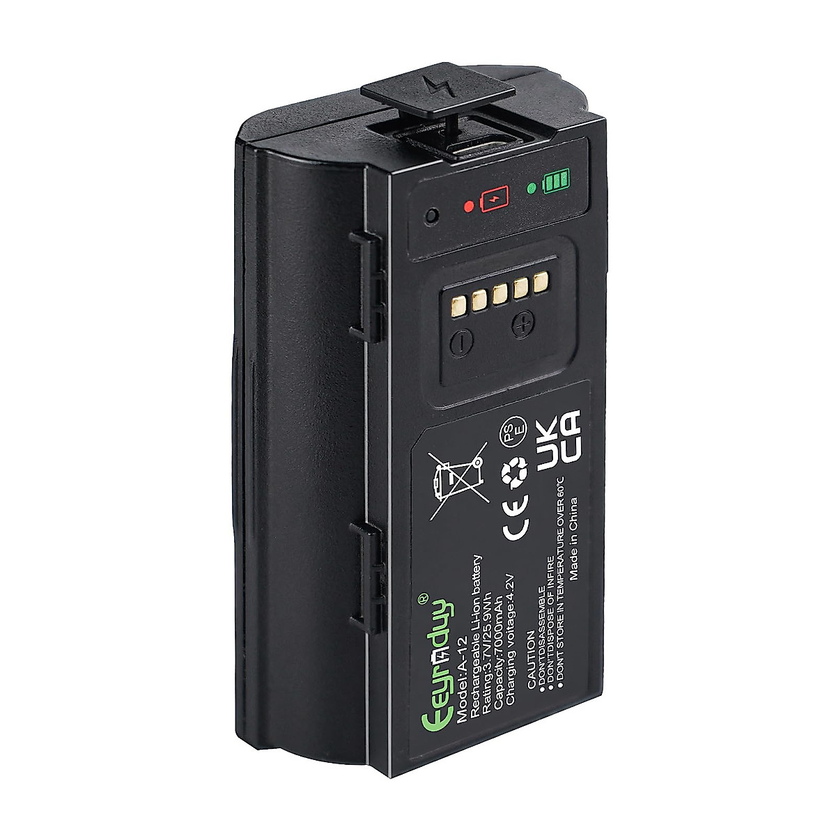 Eeyrnduy A12 Replacement Arlo Essential Wire-Free Video Doorbell VMA2400 Battery Compatible with Arlo Doorbell AVD2001 AVD2001B Rechargeable Back-Up Battery 7000 mAh