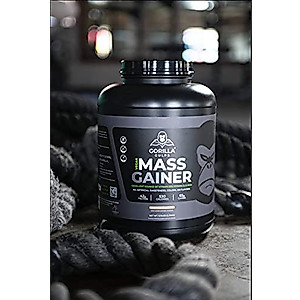 Gorilla Gulps – Mocha Vegan Mass Gainer – 5 lb Natural High Calorie Protein Powder – GMO, Gluten, Dairy, & Soy Free. No Artificial Ingredients – 530 Calories – 18 Servings