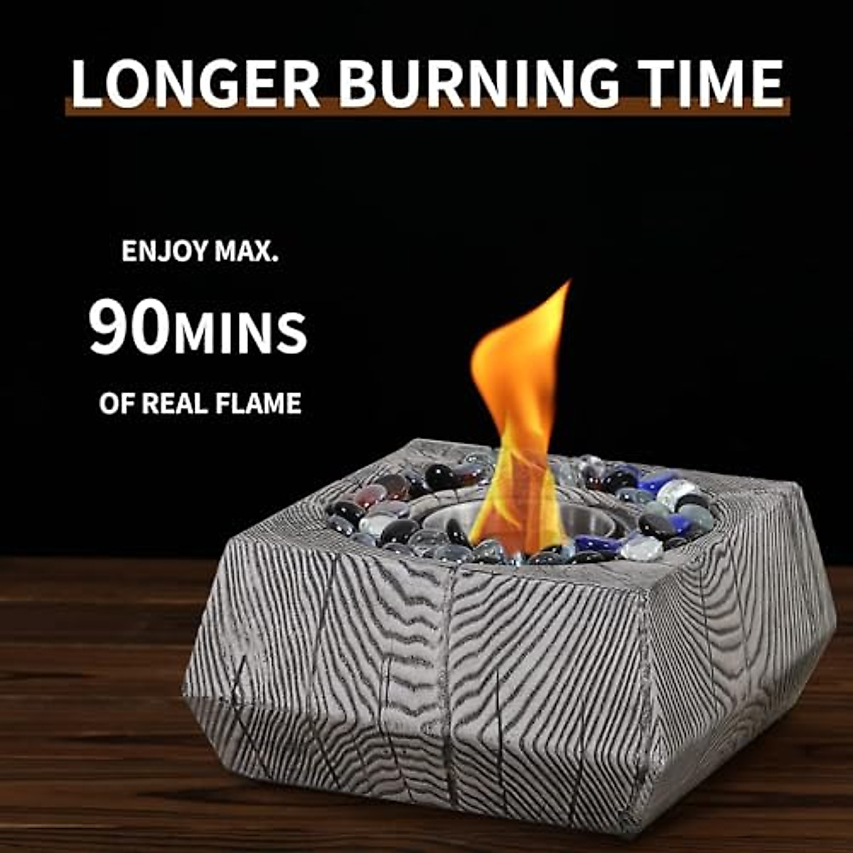 Table Top Fire Pit Bowl, Mini Personal Tabletop Fireplace Rubbing Alcohol Indoor Fire Pit for Indoor and Outdoor Use, Balcony, Pool, Patio, Coffee Table