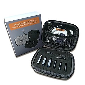 10Piece Type C Adapter Kit, Compatible with Micro-USB/Type-C/USB/1 -p Hone Cable,Foam Insert Travel Case with Carabiner, Includes USB Type C Cable