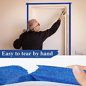 TOTDTDA Painters Tape 1 Inch Wide, 4-Pack Blue Tape for General Purpose Use, 1 Inch X 55 Yards X 4 Rolls, 220 Yards in Total
