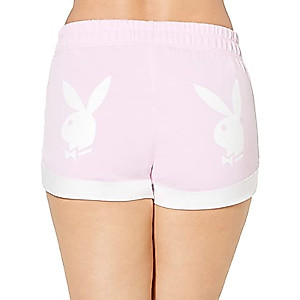 Spencer's Playboy Dolphin Shorts Pink | Officially Licensed | Exclusively at Spencer's | Relaxed fit | Elastic Waist Closure| Machine wash | Imported - L