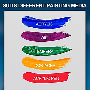 Canvas Panels 9x12 Inch 12-Pack, 10 oz Primed 100% Cotton White Blank Canvases for Painting, Rectangular Flat Canvas Boards for Oil Acrylics Watercolor & Tempera Paints