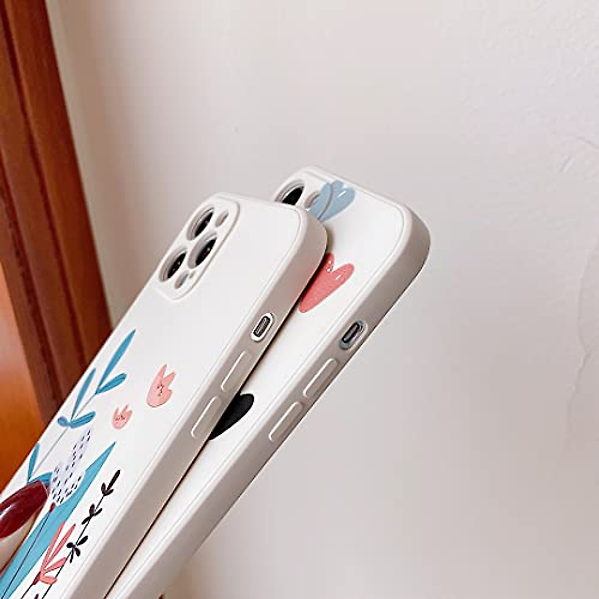 Jmltech Compatible with iPhone 12 Pro Max for Women Girls Cute Design Soft Silicone Camera Protection Protective Lovely Heart Phone Case for iPhone 12 Pro Max 6.7"