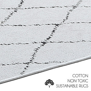 Sussex Home Non Skid Washable Kitchen Runner Rugs Set of 2 - Ultra-Thin Lattice Area Rugs for Laundry Room, Entryway, Bathroom - Multipurpose Set of 44 x 24 and 31.5 x 20 Inches Floor Mats