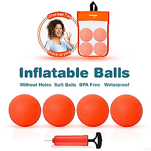 MARPPY Bath Toys, Bathtub Basketball Hoop for Toddlers Kids, Boys and Girls with 4 Soft Balls Set & Strong Suction Cup, Bathtub Shooting Game & Fun Toddlers Bath Toys for Boys or Girls