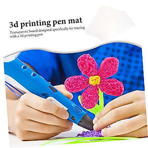 CHILDWEET 10pcs Board 3 Mat 3 Stencils 3D Doodler Pen Mat Transparent Drawing Board 3D Pen Mat 3D Printer Pen Mat Three-Dimensional Child PVC White Graffiti Pen
