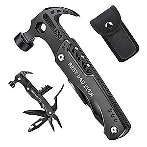 VEITORLD Gifts for Dad from Daughter Son Kids, Unique Fathers Day Birthday Gift Ideas for Husband Men Him, Cool Gadgets Stocking Stuffers for Men, All in One Survival Tools Small Hammer Multitool
