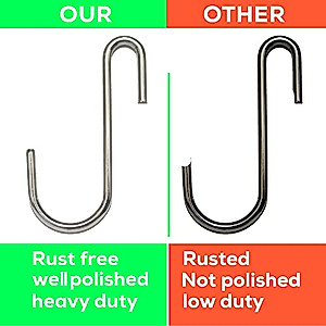 30 Pcs Silver S Hooks,Premium Stainless Steel S Hook for Hanging Kitchenware,Pots,Plants,Pans,Clothes,Cups,Pants,for Towels in Bathroom,Closet,Garden,Storage Organiser,Home Storage Hooks,Utility Hooks