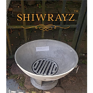 SHIWRAYZ Jamaican Coal Stove- Coal Pot 13" - Charcoal Stove- Charcoal Pot