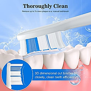 Replacement Toothbrush Heads Compatible with Philips Sonicare, Soft Electric Toothbrush Head Compatible with C1 C2 C3 G2 W2 G3 W3 A3, 4100 5100 6100 SoftCare HealthyWhite, 10 Pack