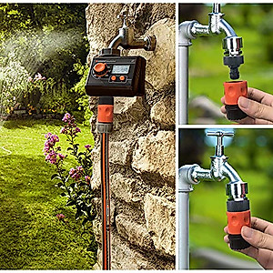 HQMPC 10 Pieces Plastic Garden Hose Connector Garden Quick Connectors 3/4" GHT Female and Male Couplers 3/4" Female Males Male Nipples 2sets(10PCS CONNECTORS)