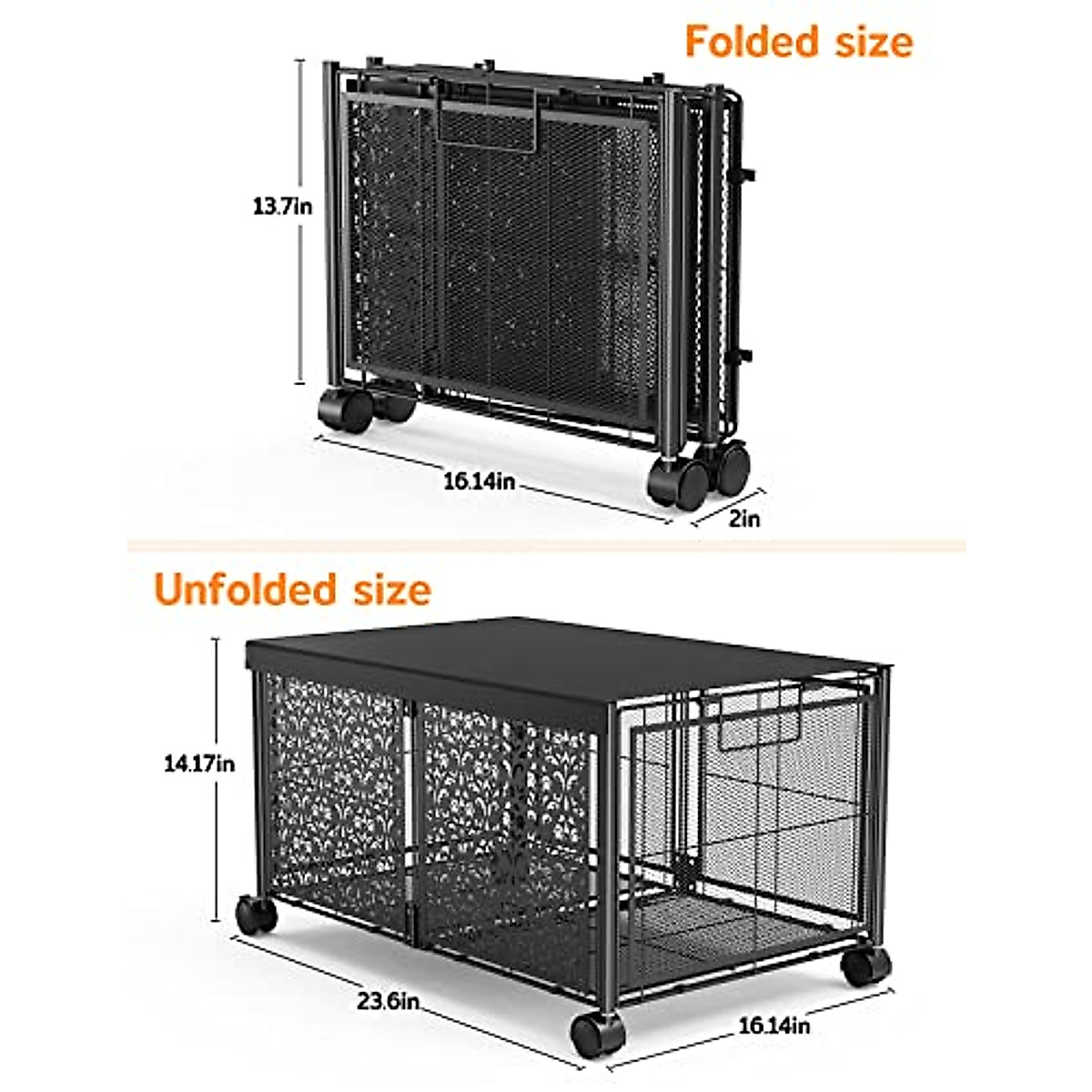DGD Toy Box Storage, Foldable Metal Toy Boxes, Toy Box Chest with Lid, Toy Box for Boys Girls 73L Toy Storage Organizer with Wheels, for Nursery Room, Playroom, Closet Toy Boxes 1pack