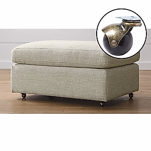 1.5 Inch Ball Caster Wheels, Small Wheels for Furniture, Furniture Casters Set of 4, Antique Brass Top Plate Castors for Furniture, Coffee Table, Ottoman (Screws Included)