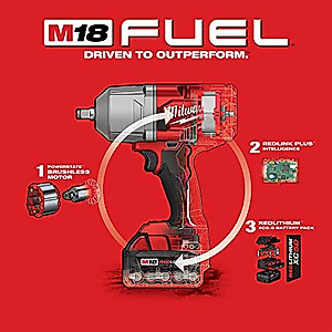 Milwaukee M18 Fuel 1/2" High-Torque Impact w/Free Grease Gu, Chrome (2767-22GG)