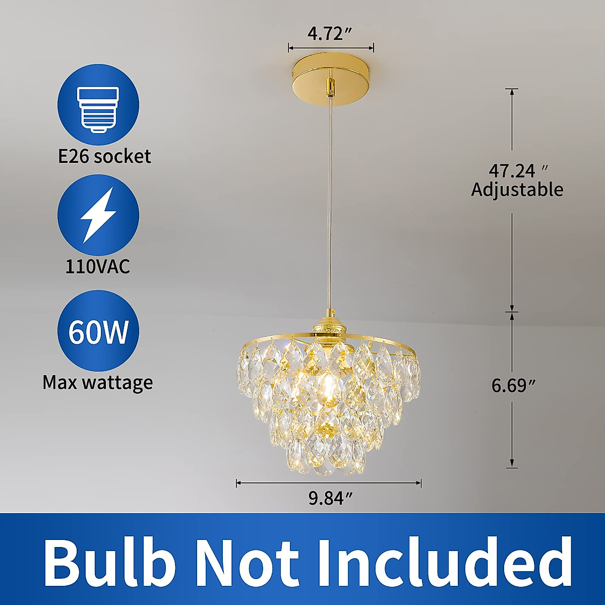 Modern Crystal Chandelier Light Fixtures, Mini Crystal Chandelier Ceiling Light Small, Raindrop Pendant Lighting, Gold Ceiling Lamp Hanging Lights for Bedroom Bathroom Closet Hallway Kitchen Island