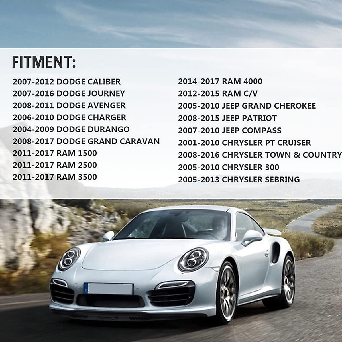 Windshield Washer Hose Repair Kit(2M Hose +2 Connectors +2 Windshield Washer Nozzle+2 Gaskets),OEM: #5113049AA 4805742AB 5160308AA 5116079AA (Hose Kits)