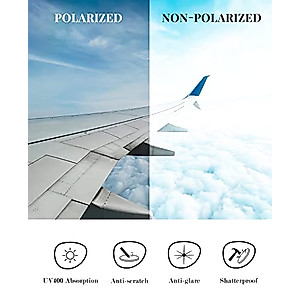 Cyxus Aviator Sunglasses for Men Sunglasses Polarized UV Protection Trendy Metal Pilot Glasses for Driving Hiking Travel