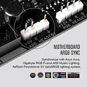 ID-COOLING SE-214-XT ARGB CPU Cooler 4 Heatpipes CPU Air Cooler ARGB Light Sync with Motherboard(5V 3-PIN Connector) CPU Fan for Intel/AMD, LGA 1700 Compatible