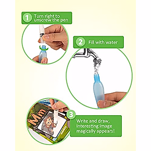 Coogam Alphabet Water Coloring Cards, Aqua Painting Doddle Flashcards, Drawing 26 Letters ABC Words, Educational Learning Toy Gift for 3 4 5 Year Old Kids Toddlers