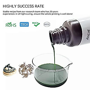 Jamghe Dental Castable Resin UV Photopolymer Resin 405nm Ultra Low Shrinkage, Easy Casting for Dental implant Restoration Frame & Crown 1000G…