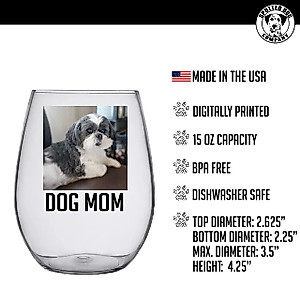 Plastic Stemless Wine Cup - Custom 15oz Printed Photo, Tritan Tumbler Gift for Birthday, Custom Wine Glass Personalized cups with Picture, Disposable, Reusable, Shatterproof Customized Cup, Image