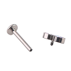 ShineYingTi 16g Titanium Labret Studs 16G Lip Piercing Internally Threaded Medusa Ring Cartilage Monroe Helix Piercing Jewelry 35-AB