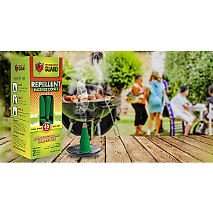 Mosquito Guard 45pcs Mosquito Repellent Incense Cone with 2 Ceramic Dishes - Mosquito Repellent for Patio – No Deet Plant Based Mosquito Repellent Outdoor