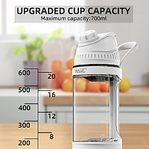 Mulli Portable Blender, 24oz Travel Blender for Shakes and Smoothies, USB Rechargeable Mixer with a Lid for Travel Gym