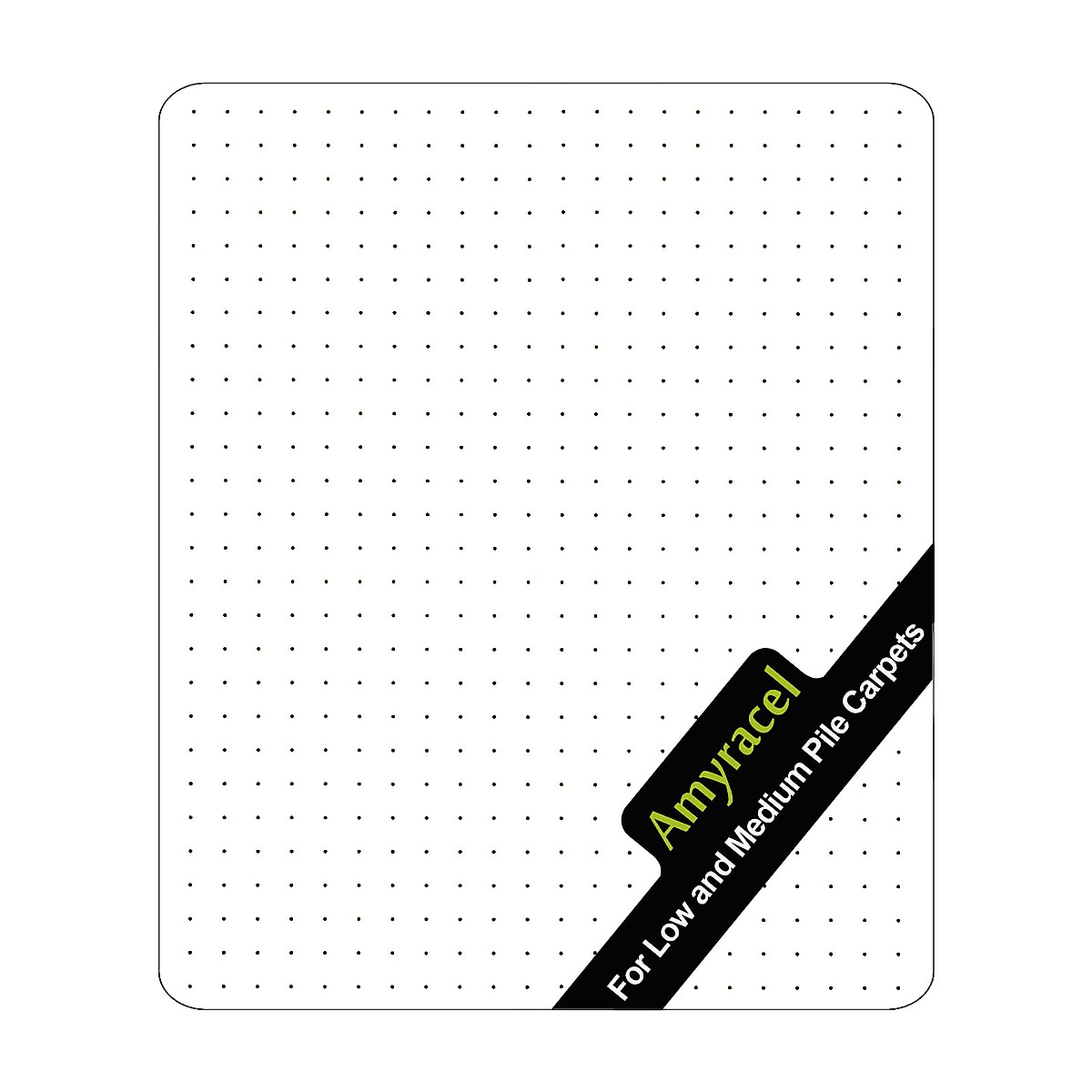 Amyracel Office Chair Mat for Medium Pile Carpet, 36“x 48” Delivered Flat Chair Mat for Carpeted Floors - Easy Chair Rolling, Heavy Duty Studded Desk Chair Mat for Carpet