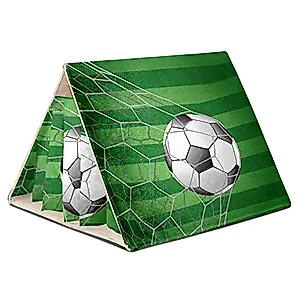 RATGDN Small Pet Hideout Soccer Ball in Goal with Grass Field Hamster House Guinea Pig Playhouse for Dwarf Rabbits Hedgehogs Chinchillas