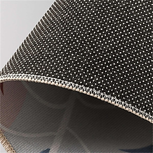 Houient Leaf Area Rug, 3x5ft, Modern Rustic Traditional Geometric Botanical Floral Leaves Print Design Patchwork Floor Mats for Bedroom, Nordic Style Blue Grey Non-Skid Rugs for Bedsides Hallway