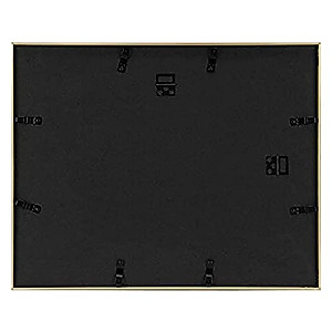 Golden State Art, Gold 16x20 Aluminum Frame for 16 x 20 Picture or 11x14 Photo with Mat - Shatter - Resistant Glass - for Wall Mount Decoration - 1 Pack