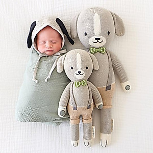 cuddle + kind Noah The Dog Little 13" Hand-Knit Doll – 1 Doll = 10 Meals, Fair Trade, Heirloom Quality, Handcrafted in Peru, 100% Cotton Yarn